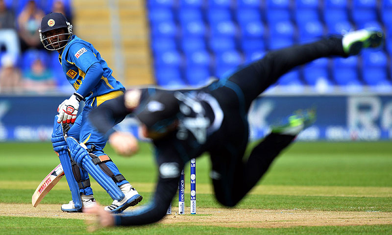 Sri Lanka bat against New Zealand
