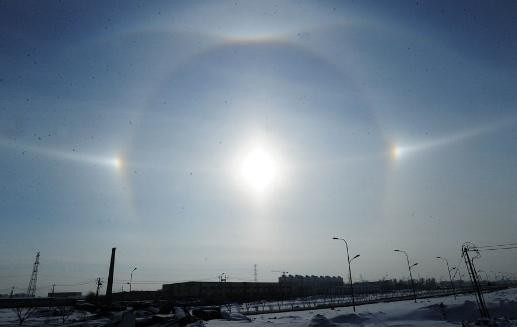 Three suns rise over northern China