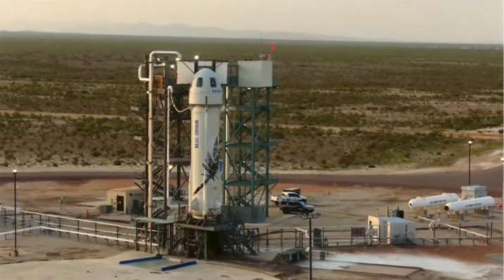 Jeff Bezos Blasts Into Space With Travel Company Blue Origin